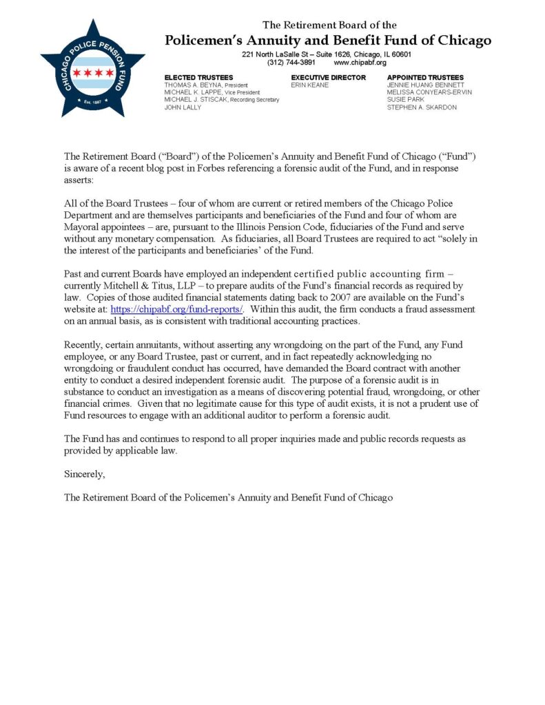 Board Statement May 2021